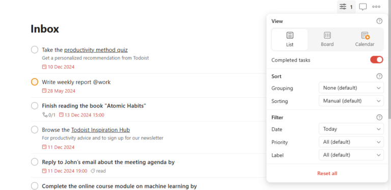 How to See Completed Tasks in Todoist(2025): Step-by-Step